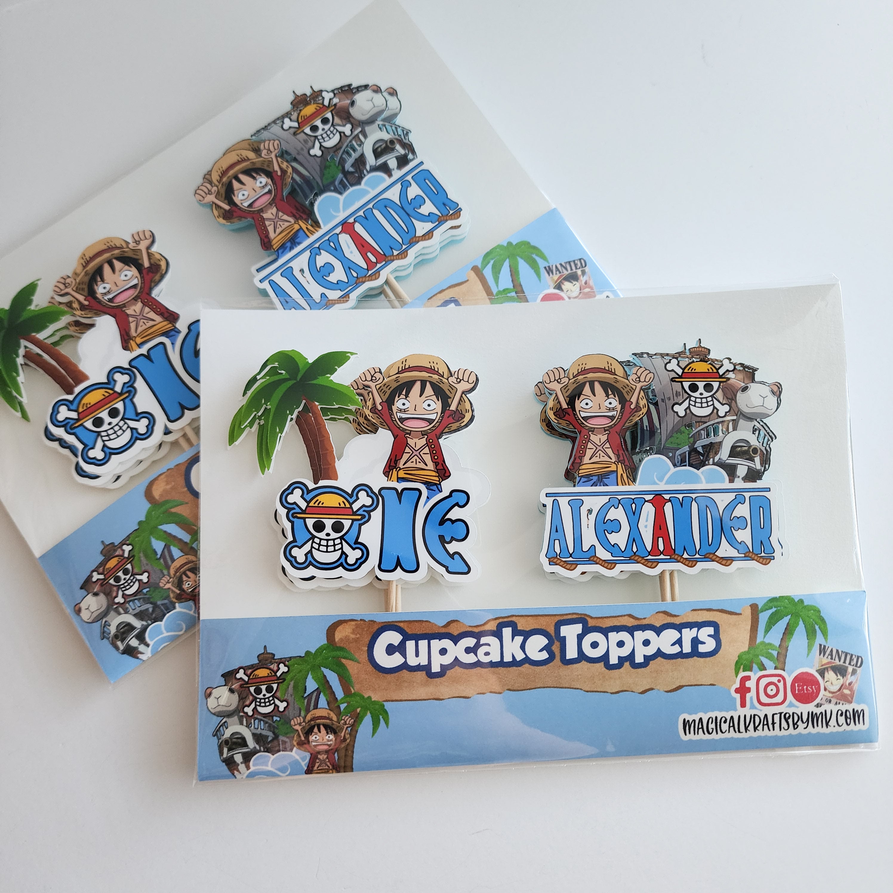 One Piece Cupcake Toppers Magicalkraftsbymk one-piece-cupcake-toppers-magicalkraftsbymk
