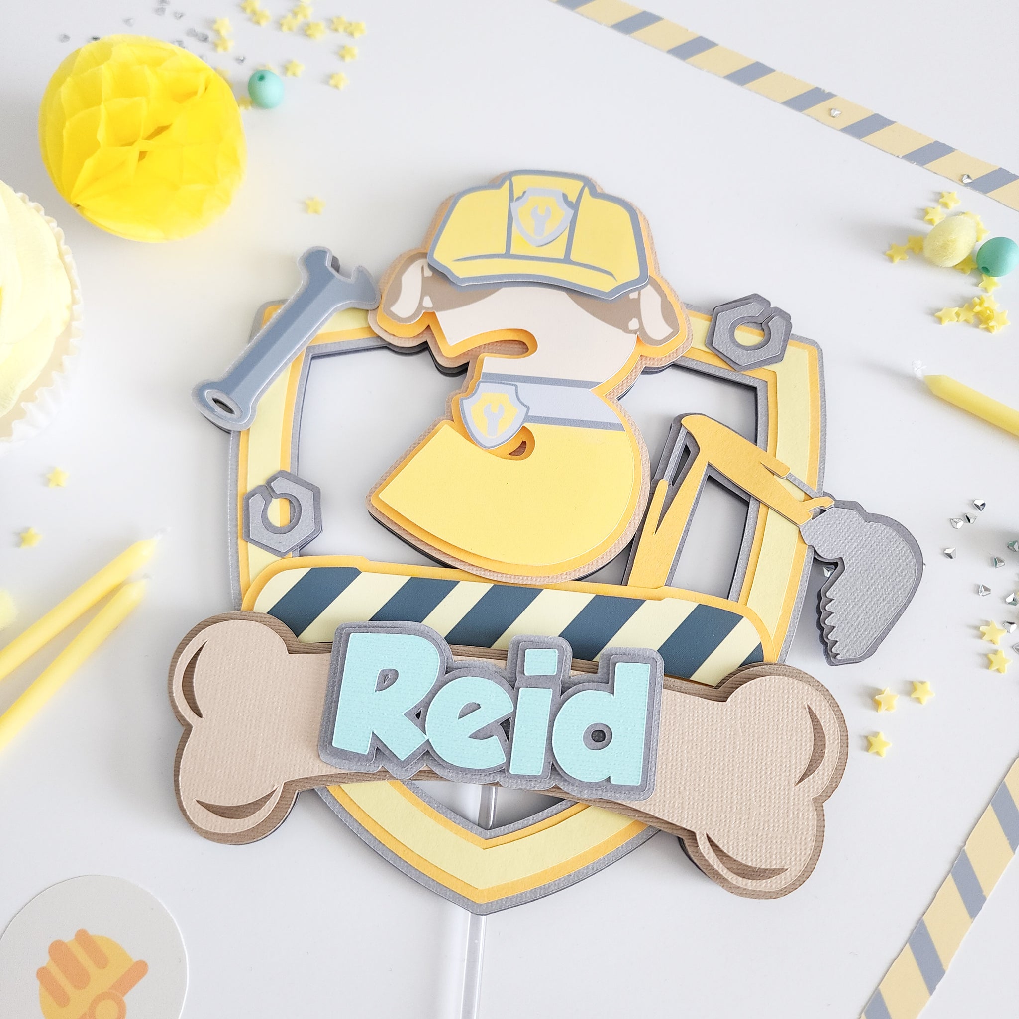 Muted Rubble Cake Topper – Magicalkraftsbymk